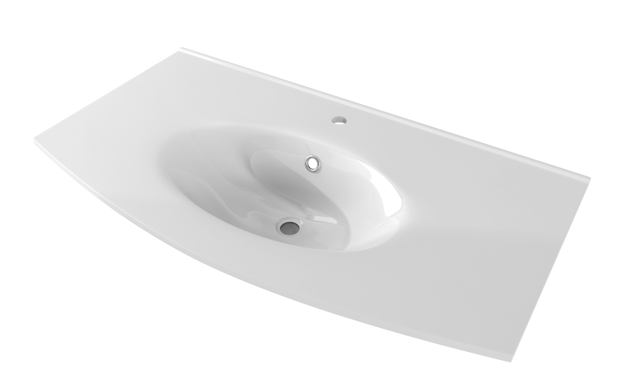 40" White Ceramic Integrated Sink - Sapphire Bath