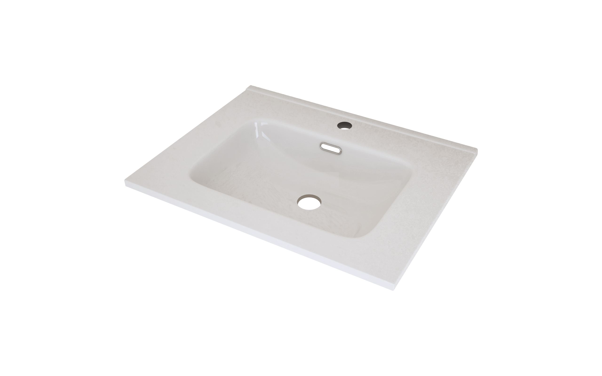 24" White Ceramic Integrated Sink - Sapphire Bath